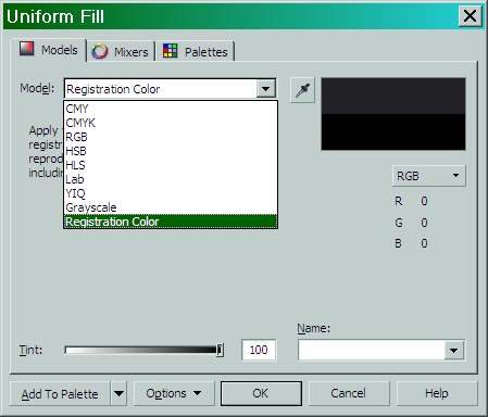 Цвет совмещения (Registration Color) · Понятно о CorelDRAW